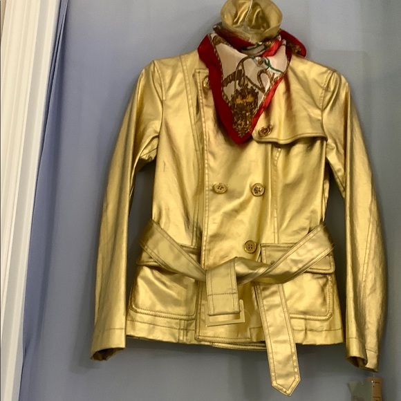 Ralph Lauren | Jackets & Coats | Ralph Lauren Shiny Gold Metallic ...
